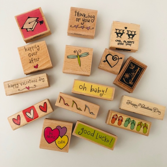 Office | Assorted Rubber Stamp Lot | Poshmark